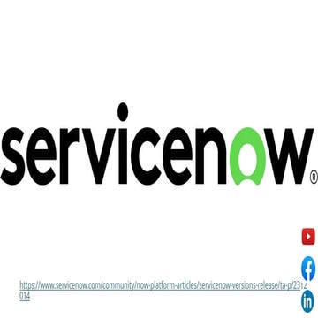 ServiceNow Versions Releases - all cities | PPTX