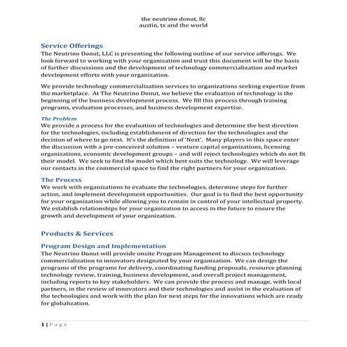 Service Offerings The Neutrino Donut Llc Global Technology ...