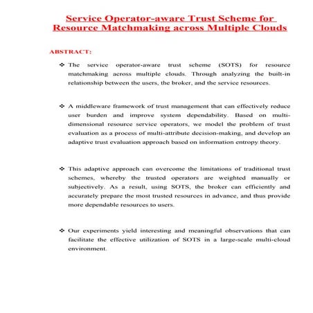 Service operator aware trust scheme for resource | DOC