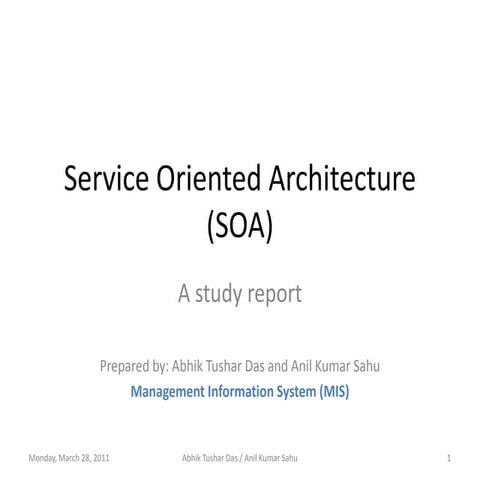 Service oriented architecture | PPTX