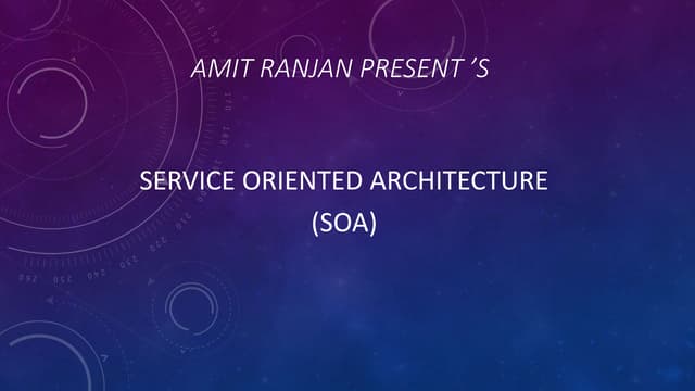 Service Oriented Architecture Pptx Internet Computing
