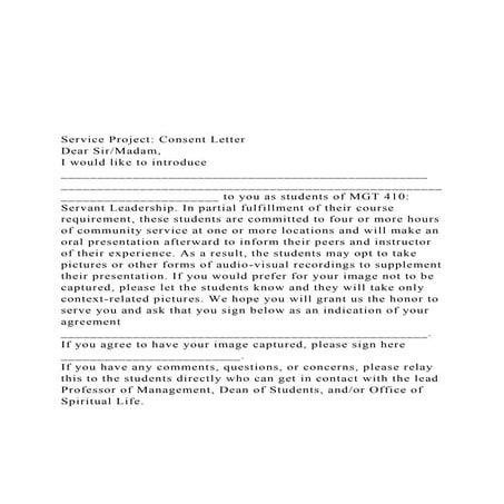 Service Project Consent LetterDear SirMadam,I wo.docx