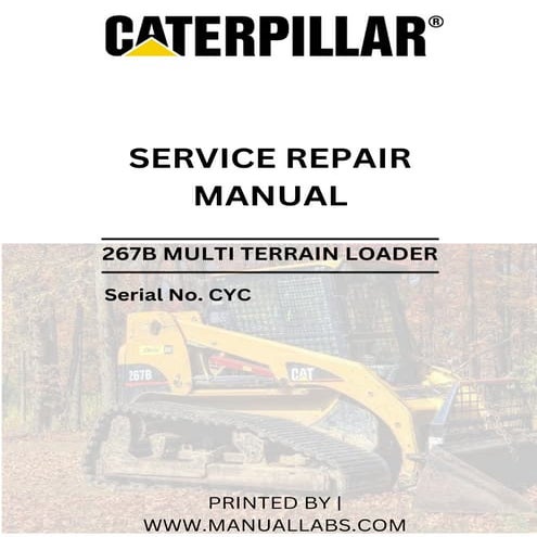 267B CATERPILLAR MULTI TERRAIN LOADER SERVICE REPAIR MANUAL CYC PDF ...
