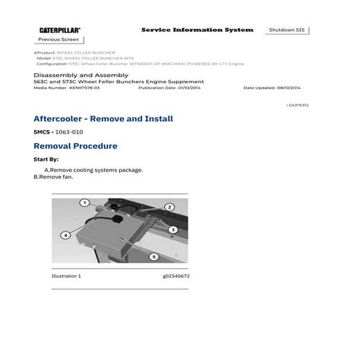 573C CATERPILLAR WHEEL FELLER BUNCHER - SERVICE REPAIR MANUAL W73 - PDF ...