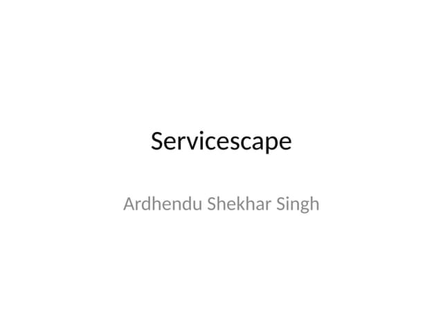 Servicescape | PPTX