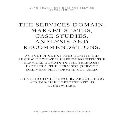 Services Domain Status Report Issue 1 Table of Contents, Figures, and ...