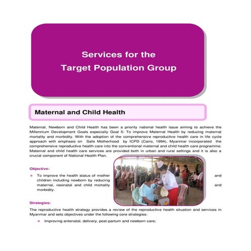 Services for maternal and child health | PDF