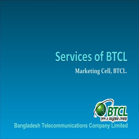Services of btcl | PPT