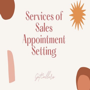 Services of sales appointment setting | PPT