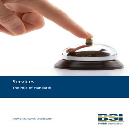 Services - The role of standards | PDF