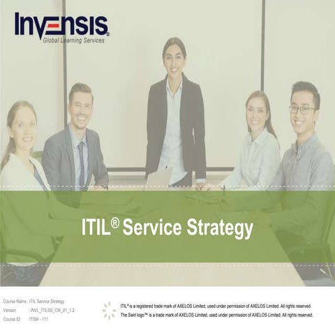 ITIL Intermediate Service Strategy Course Preview | PPT