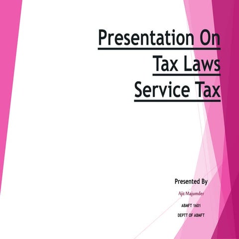 Service tax | PPTX