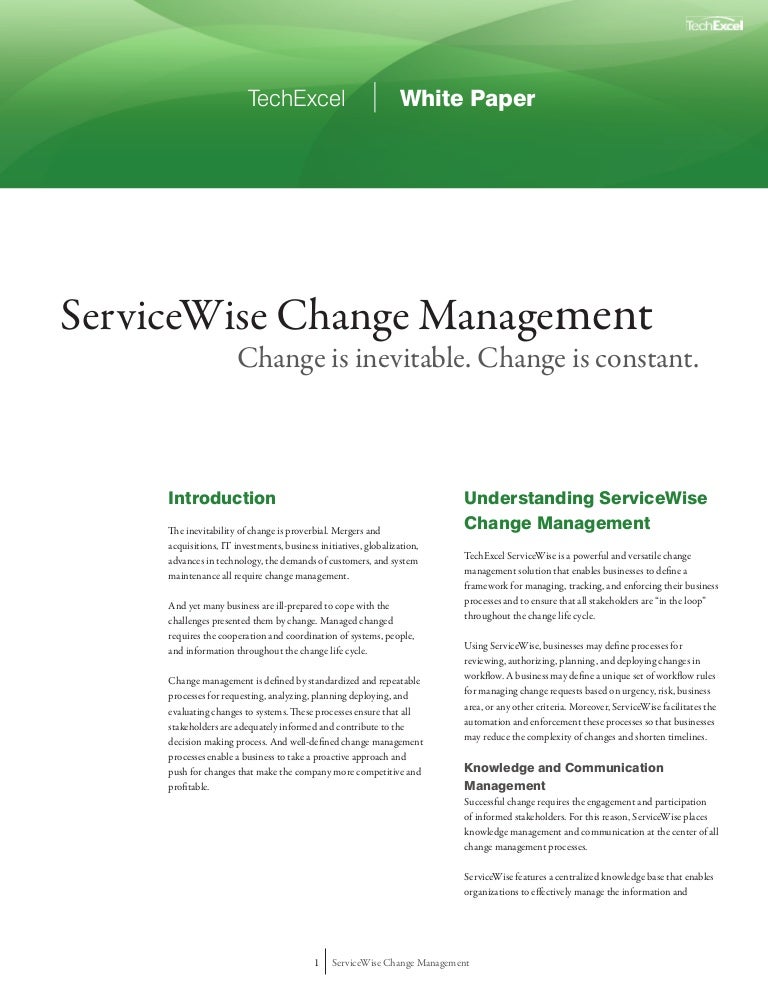 Wiifm Change Management