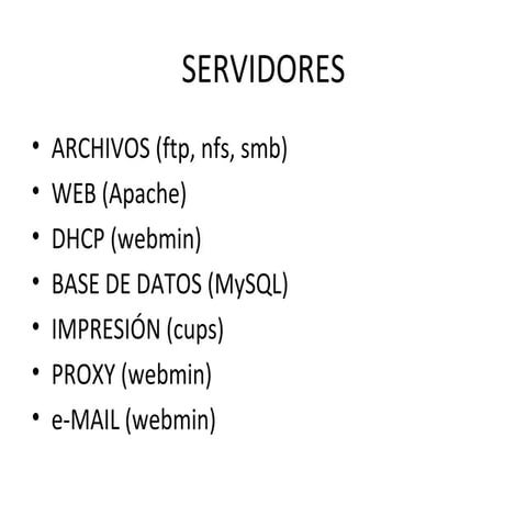 Tipos de Servidores | PPT