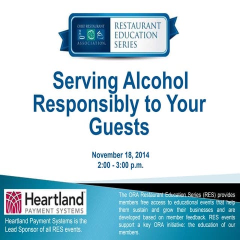 Serving Alcohol Responsibly to Your Guests | PPTX