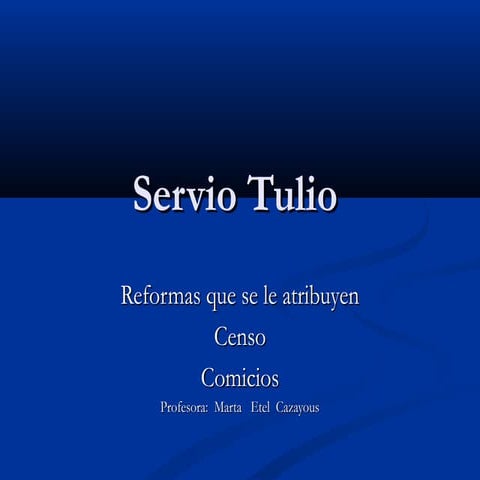 Servio Tulio | PPT