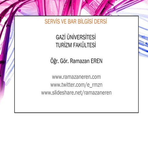 Servis ve Bar 2 | PPT