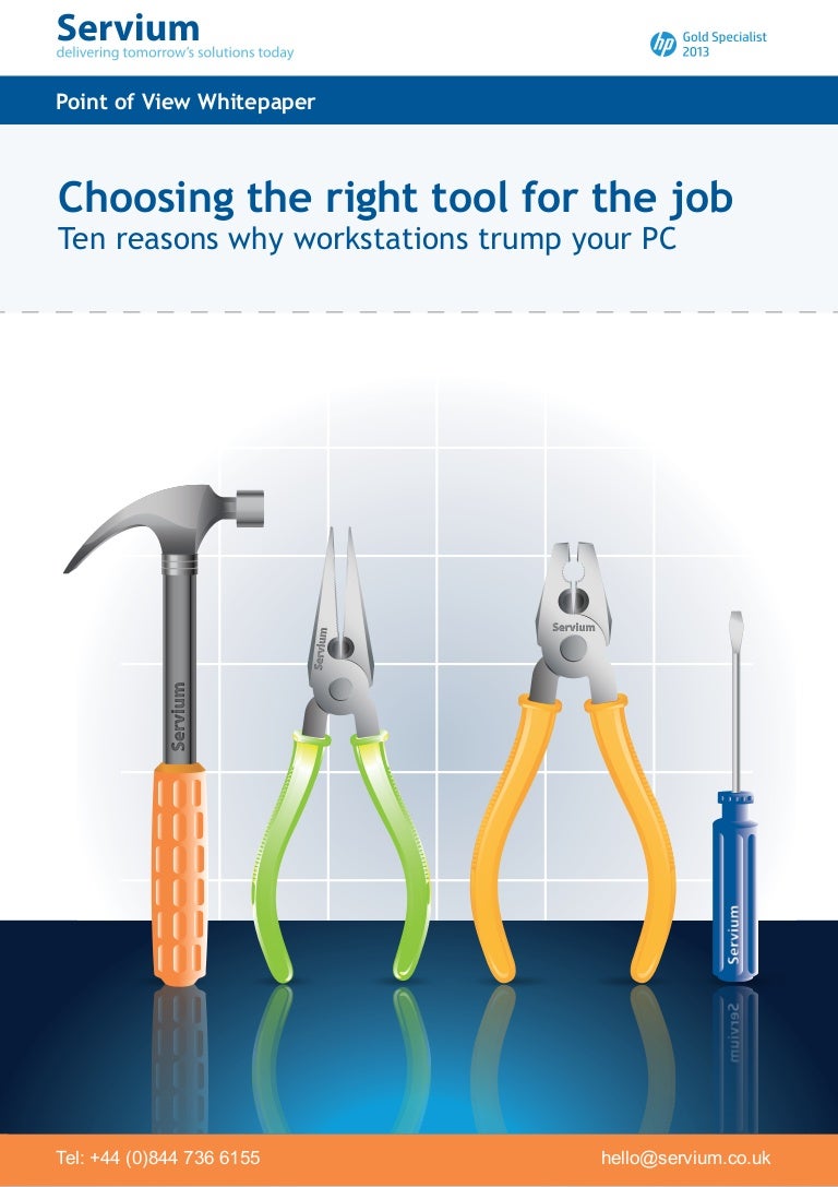 Choosing the right tool for the job - Ten reasons why workstations tr…
