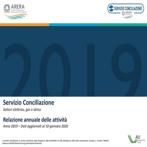 Servizio Conciliazione - Relazione annuale sulle attività | PDF