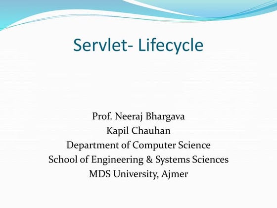 Servlet Life Cycle & Generic Servlet | PPT