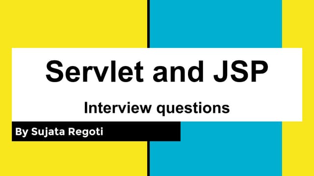 Servlet And Jsp Interview Questions Ppt