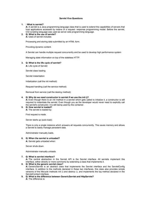 Java questions for viva | DOCX