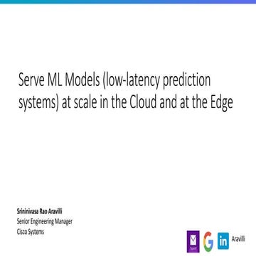 Serve And Scale Ml Models Low Latency Prediction Systems At Scale Ppt