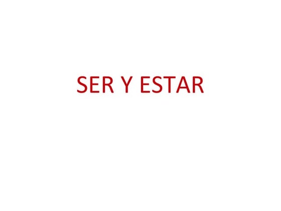 Ejercicios ser estar | DOC