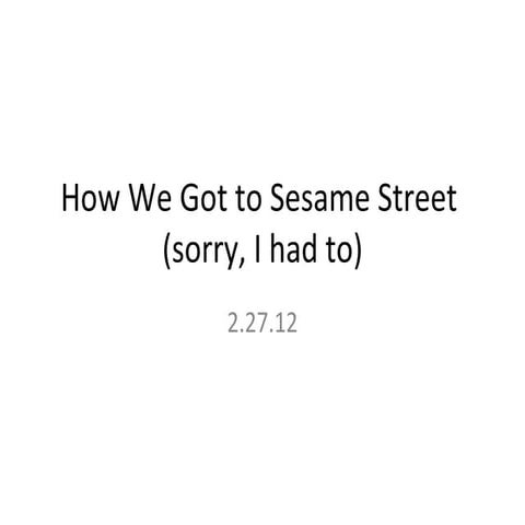 Sesamestreet | PPT