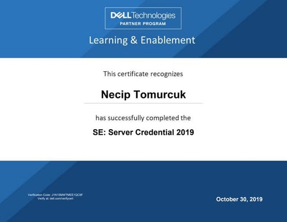 SE High-End Storage Credential 2019 | PPT