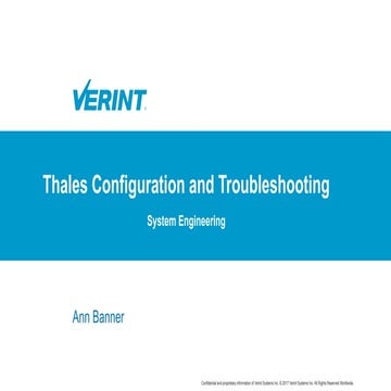 Thales_Configuration_in Verint Voice Logger.pptx