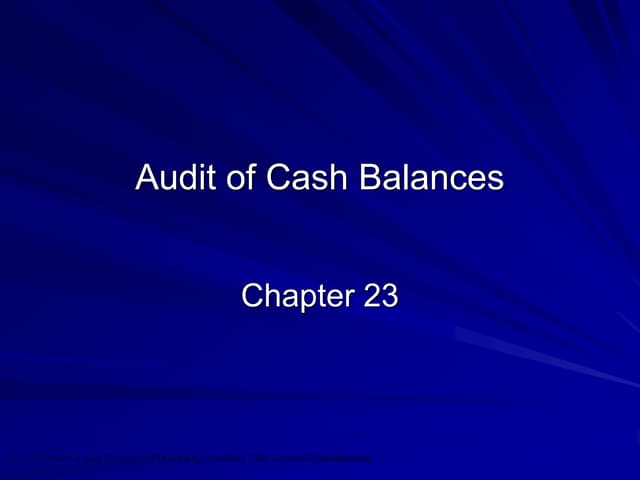 Cash auditing chapter in advanced auditing.pptx