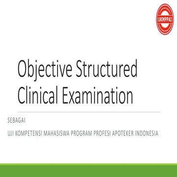 Prinsip Dasar OSCE dan Pengertiannya OSCE | PDF