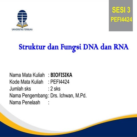 Biofisika adalah ilmu yang mempelajari kehidupan makhluk hidup dengan ...