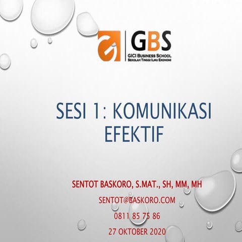 Sesi 5 komunikasi efektif | PPTX