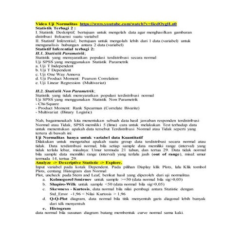 Sesi 6 uji-normalitas | PDF