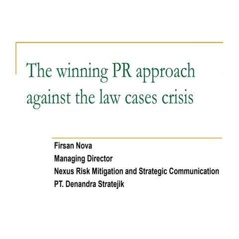 PR and the law | PPT