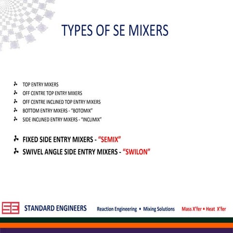 SE SIDE ENTRY MIXERS | PPT