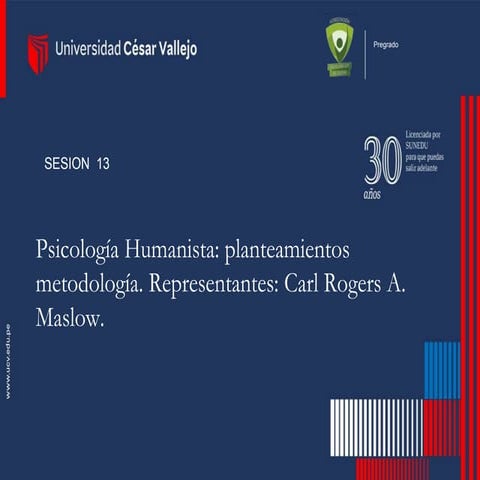 Psicología humanista- Teoría y enfoque humanístico | PPTX