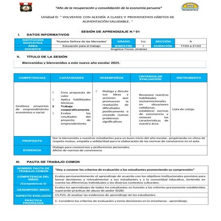 SESIÓN DE APRENDIZAJE BIENVENIDA-2025.docx