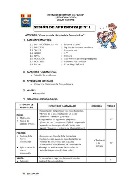 SESION DE APRENDIZAJE 2 SESION DE APRENDIZAJE | PDF