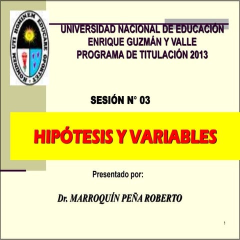 Sesion 3-hipotesis y variables | PDF