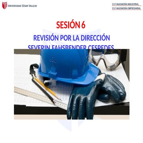 SESION 6 RESULTADOS DE UNA REVISIÓN POR SUPERVISIÓN DE LA DIRECCIÓN DEL ...