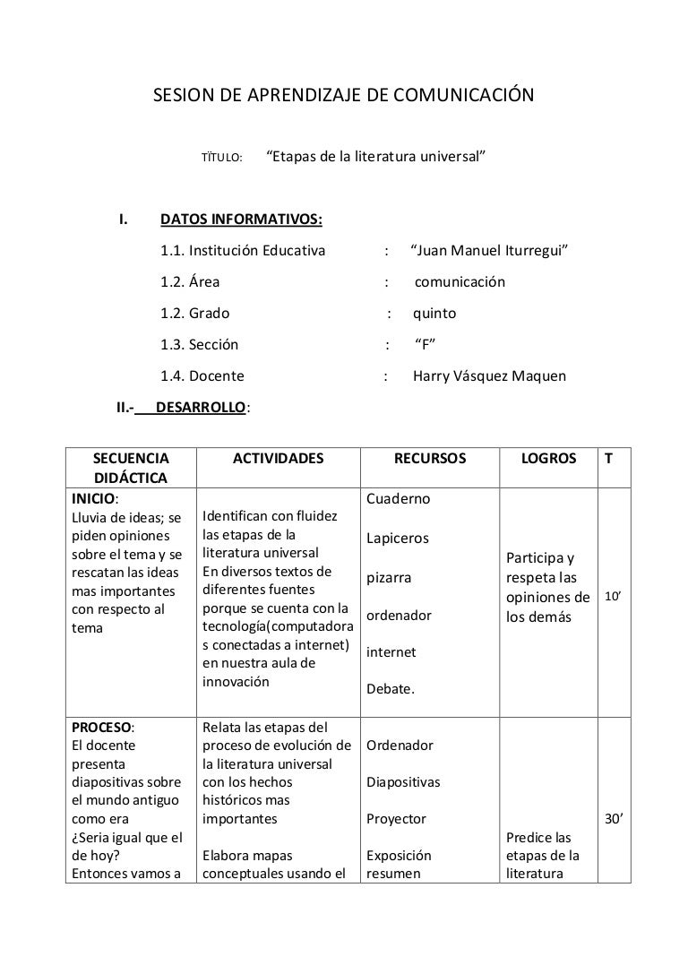 Sesion De Aprendizaje De Comunicacion Inicial - Image to u Sesion De Aprendizaje De Comunicacion Inicial - Image to u