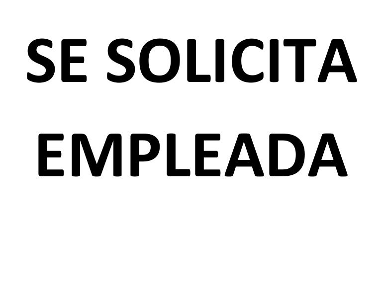Se solicita empleada