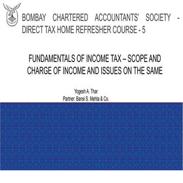 Income Tax - Scope of Charge of Income and Issues.pdf