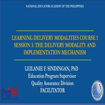 Session-3_Deleivery Modalities on learning modalities | PPT