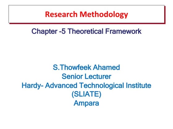 Theoretical and conceptual framework | PPTX
