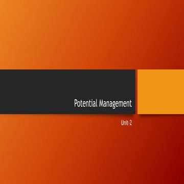 Session -6 Potential Management.pptx