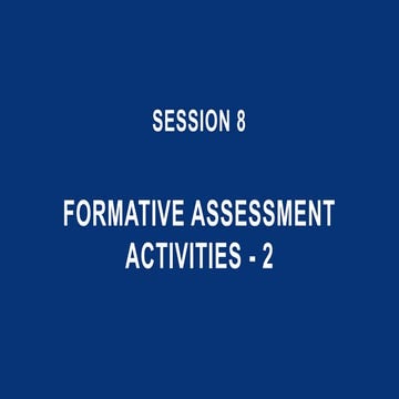 Sample Formative Assessment Activities Pptx